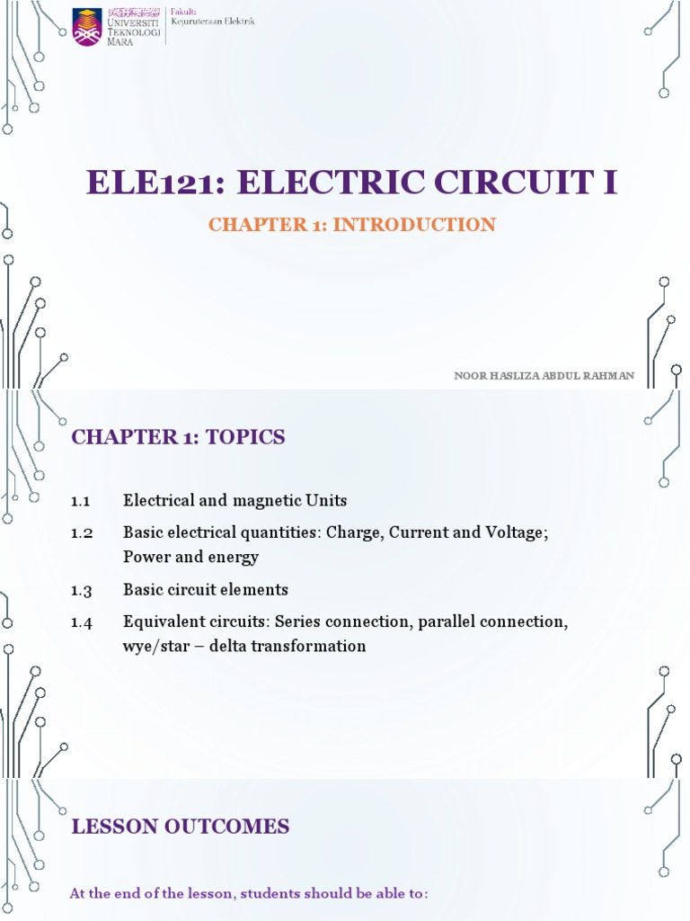 Chapter 1 | PDF | Voltage | Electrical Network