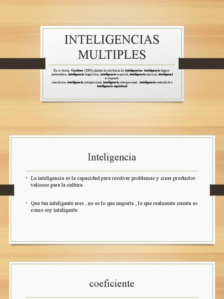 Inteligencias Multiples | PDF | Las emociones | Cerebro