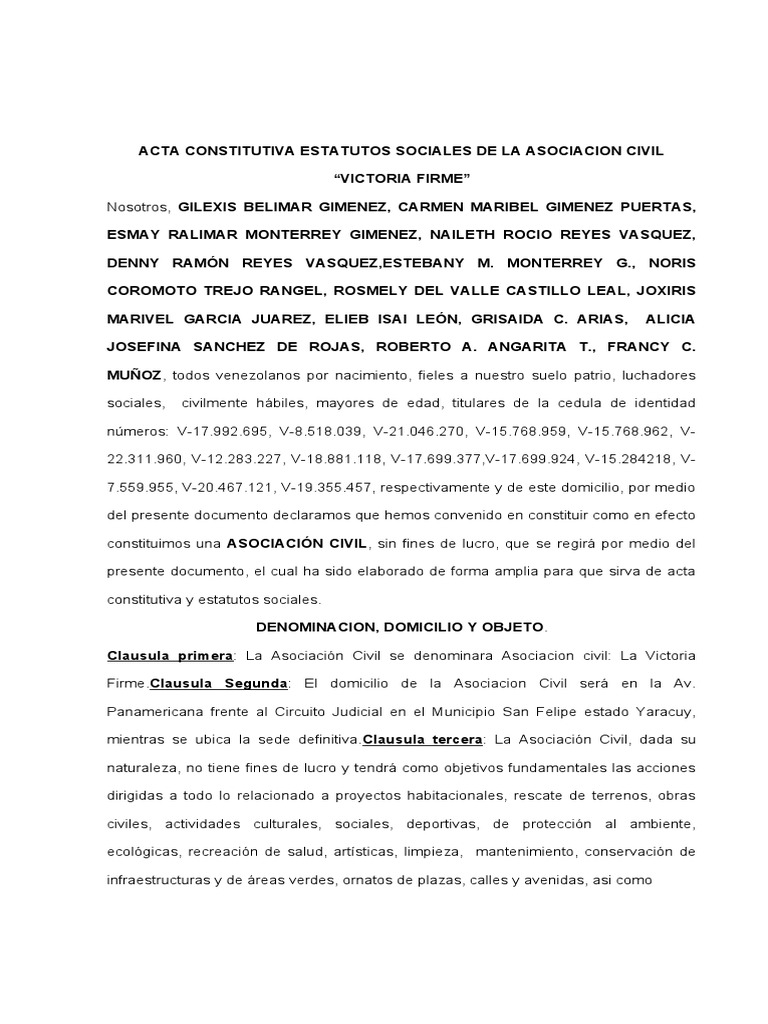 Asociacion Civil | PDF | Judicaturas | Junta Directiva