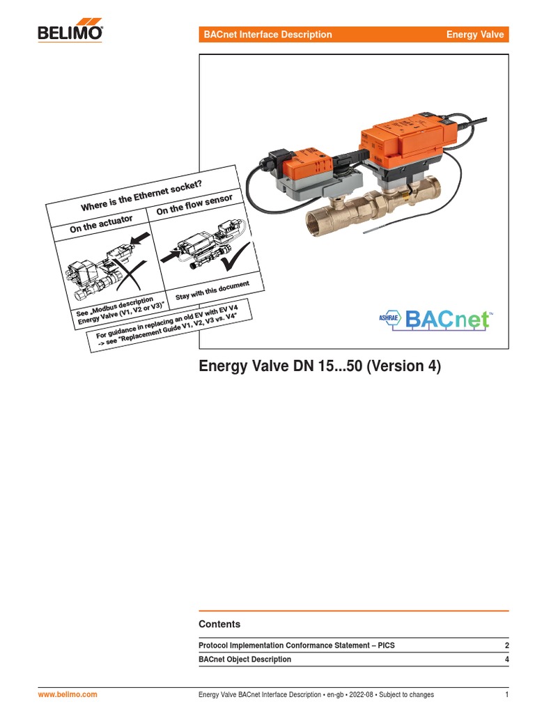 Belimo BACnet Interface-Description Energy-Valve v4 01 En-Gb PDF | PDF ...