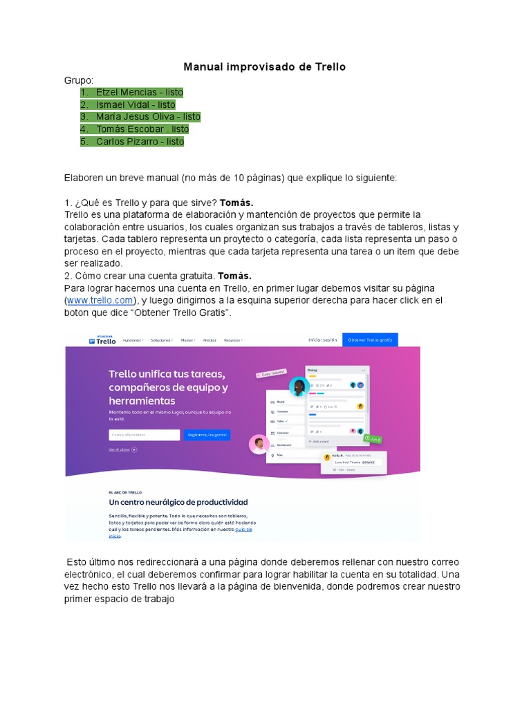 Trabajo Grupal Trello | PDF