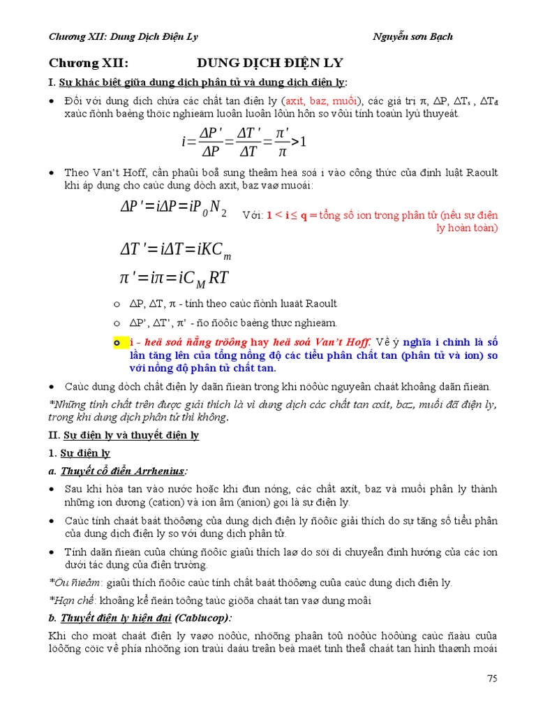 chuong 12-Dung dich điện ly | PDF