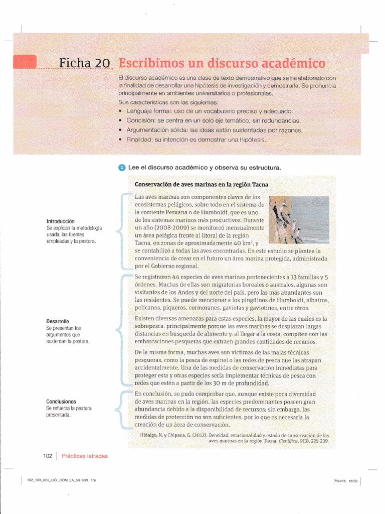 SESION 1 - 5° - DISCURSO ACADÉMICO | PDF