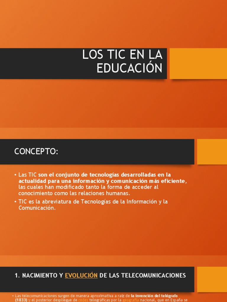 Los Tic En La Educación Pdf Tecnología De Información Y