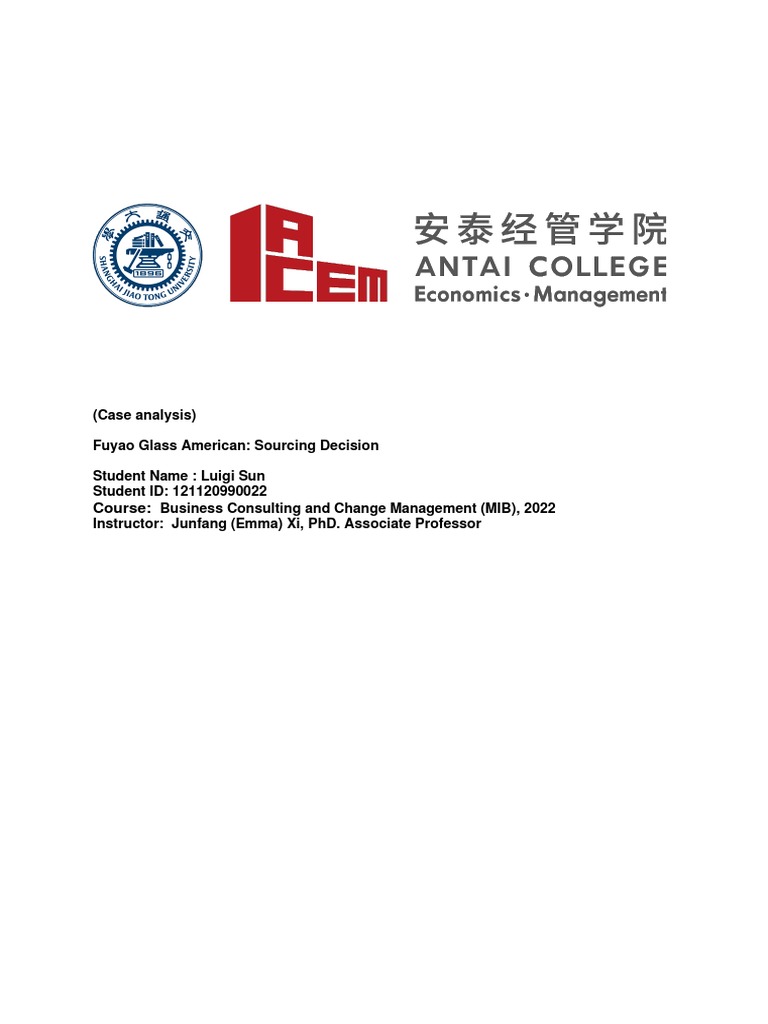 Fuyao - Luigi Sun | PDF | Labour Economics | Factory