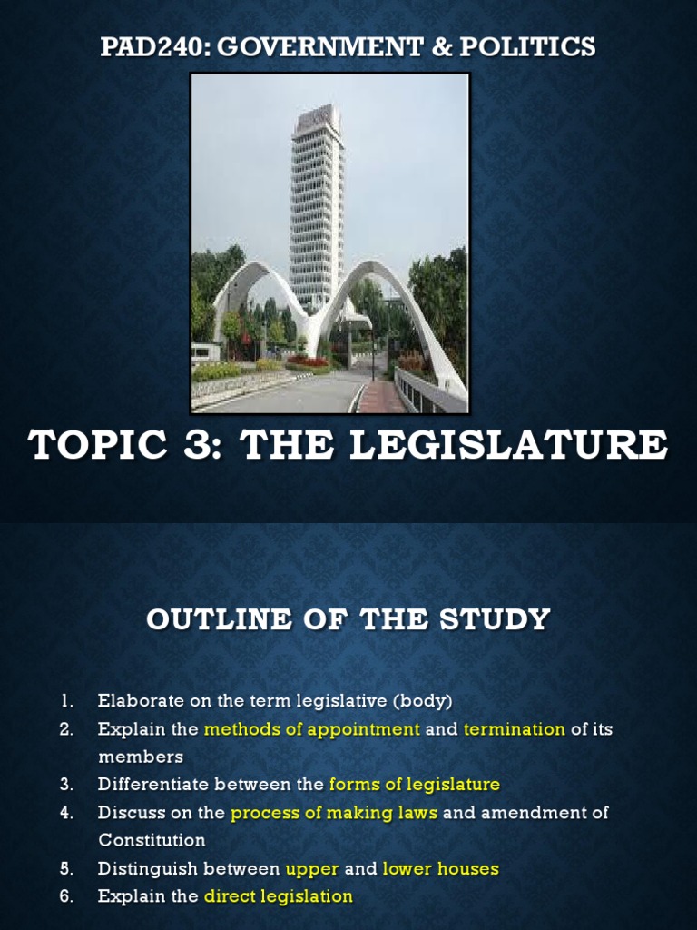 Pad240 - T3 - The Legislature PDF | PDF | Bill (Law) | Legislature