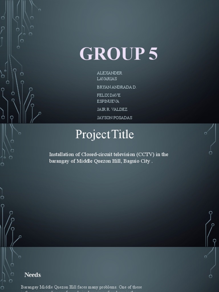 Group 5 EAPP PRESENTATION | PDF | Closed Circuit Television