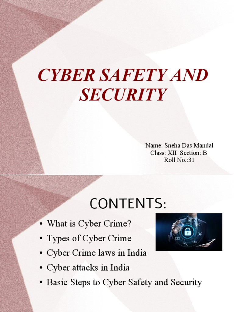 Cyber security and safety Sneha Das Mandal | PDF | Cybercrime | Security
