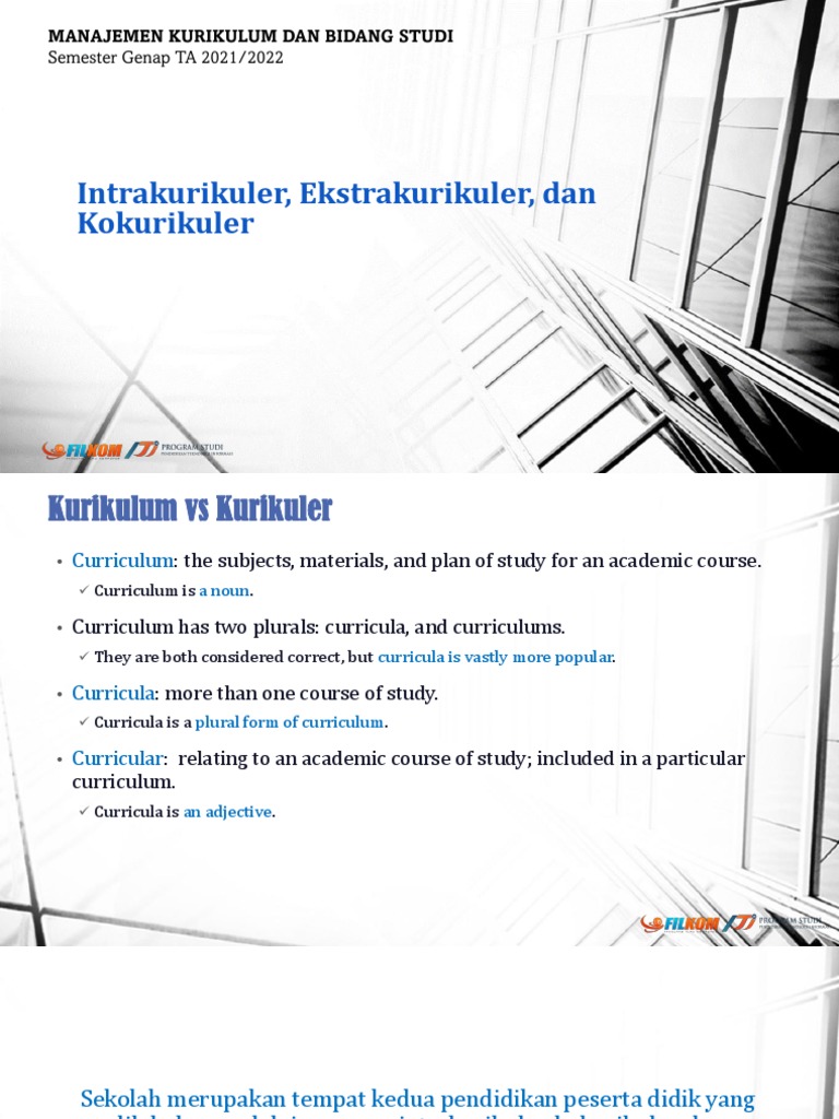 2 Intrakurikuler Ekstrakurikuler Dan Kokurikuler Pdf Curriculum