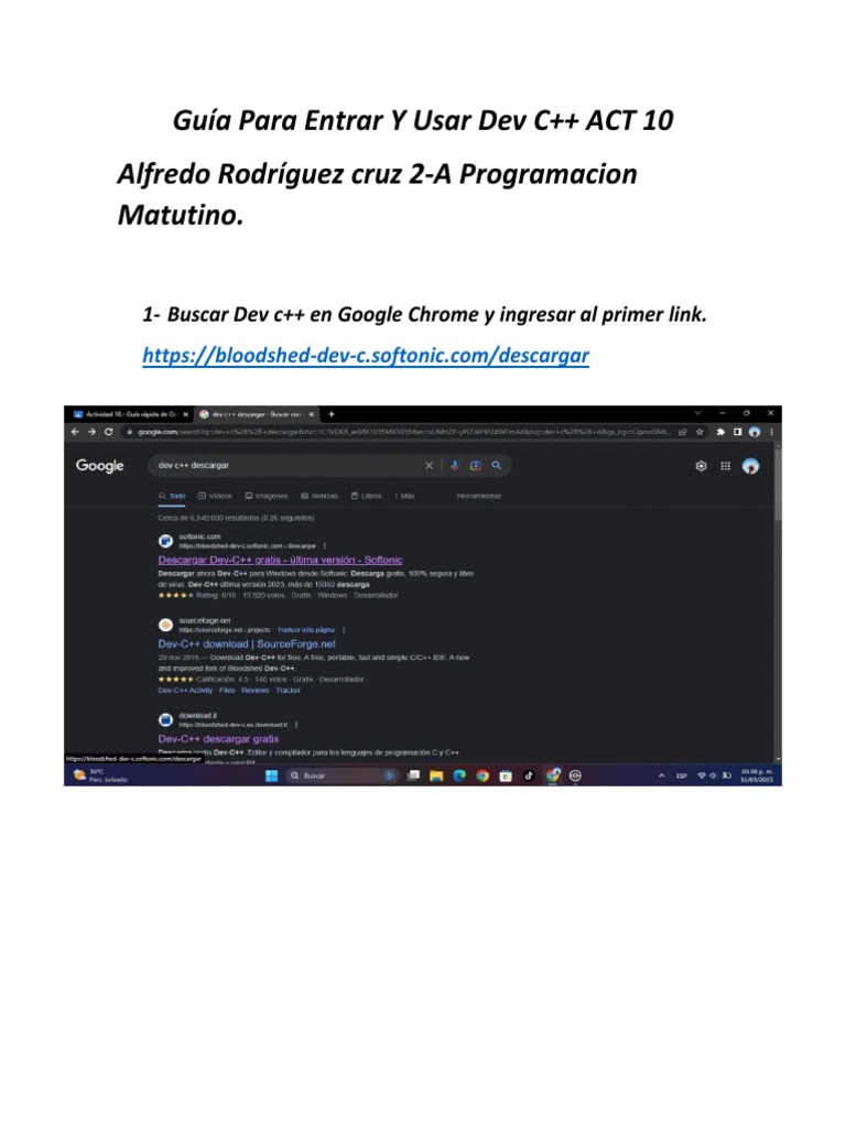 Guía para Entrar Y Usarr Dev C | PDF