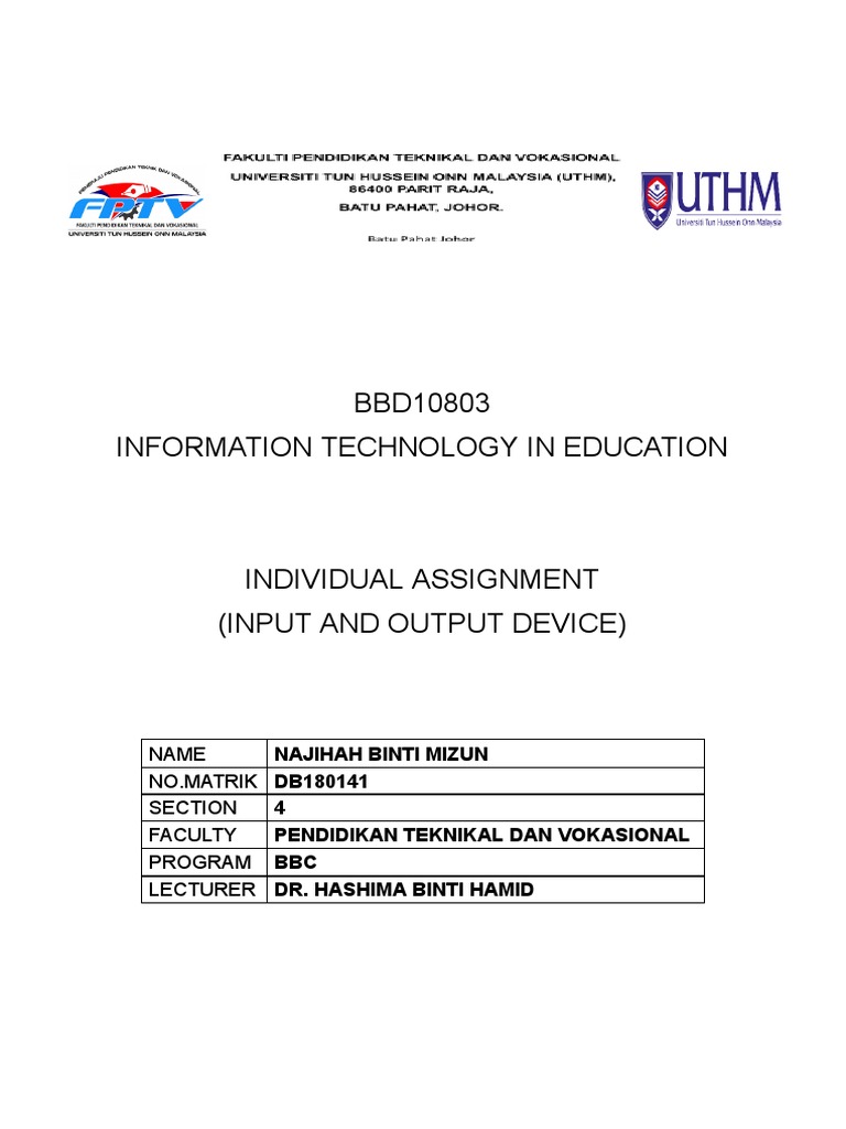 Input and Output Device | PDF | Computer Monitor | Input/Output