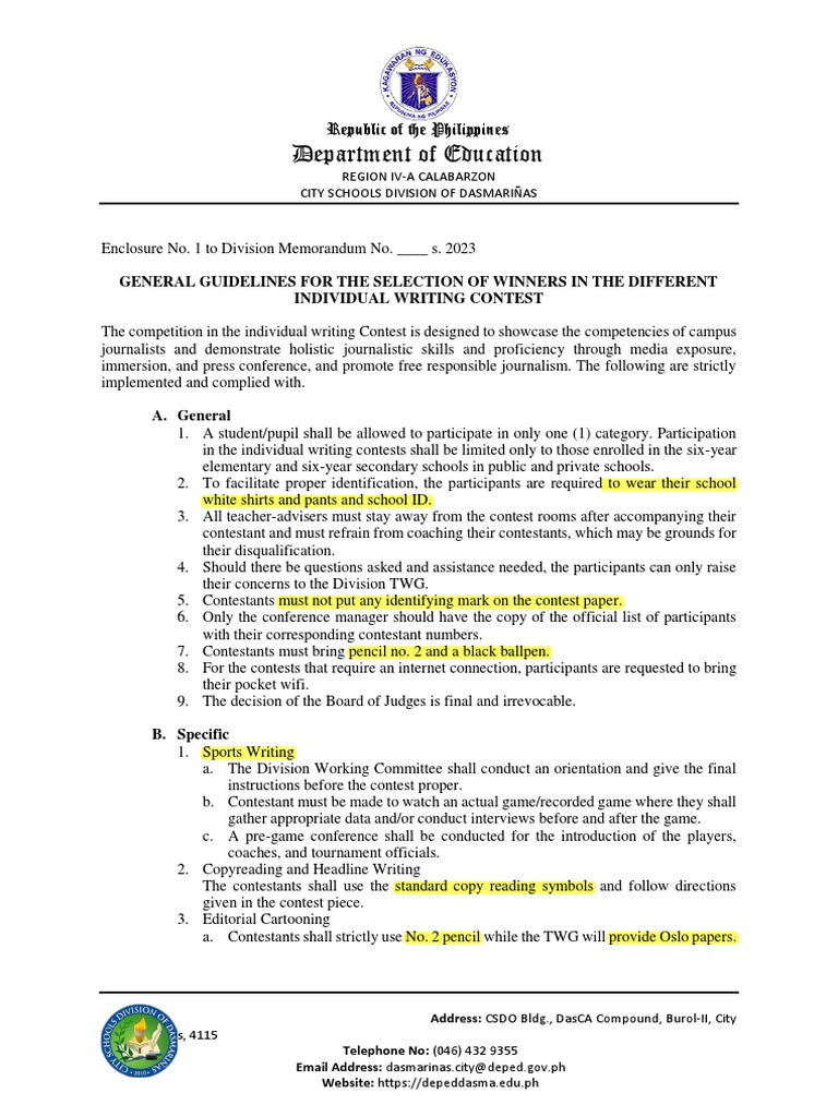 DSPC 2023 Guidelines Edited | PDF