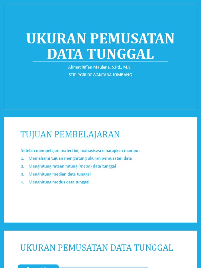 Ukuran Pemusatan Data | PDF