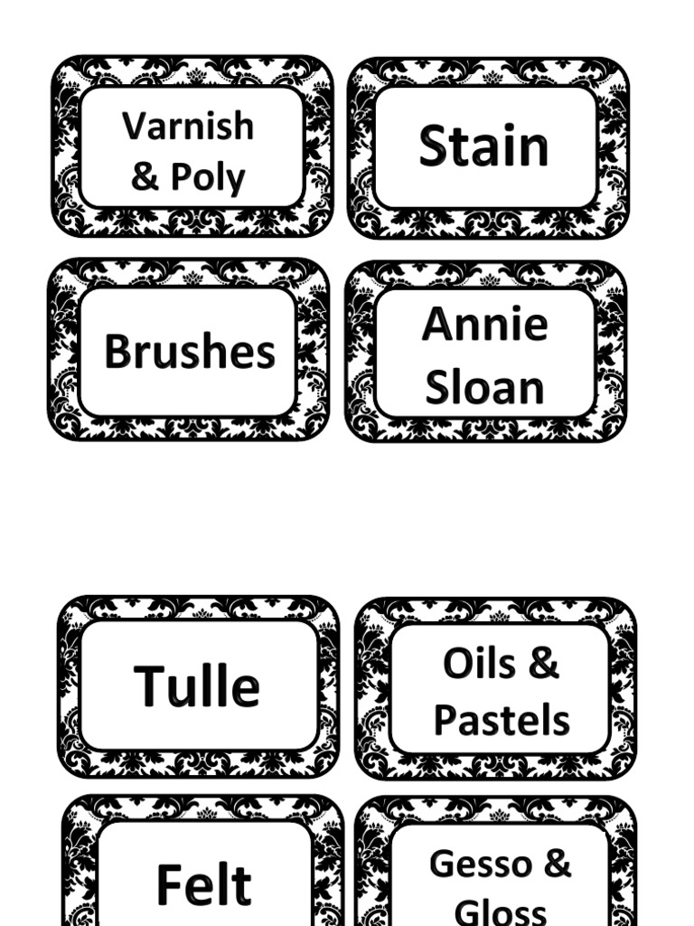 Craft Room Labels 1 Sheet1 PDF | PDF