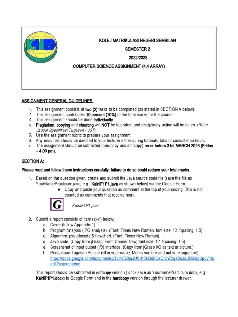 22 - 23 - Assignment SC025 - Student | PDF