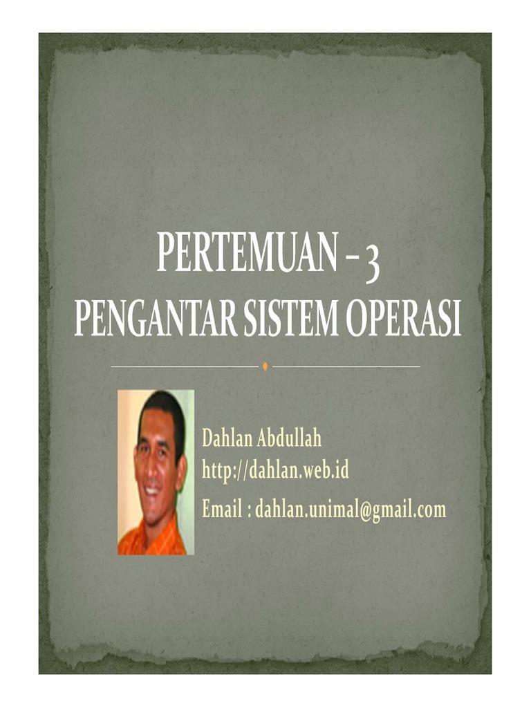 Pertemuan 3 Sistem Operasi | PDF