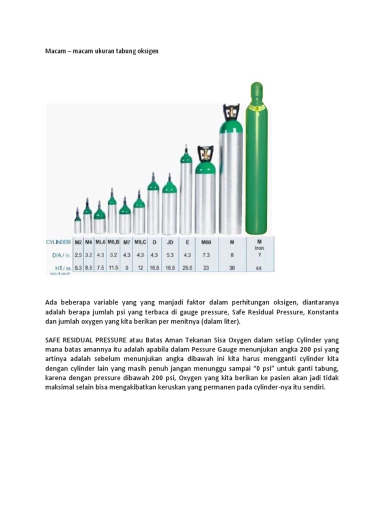 Cara menghitung tabung oksigen.pdf | PDF