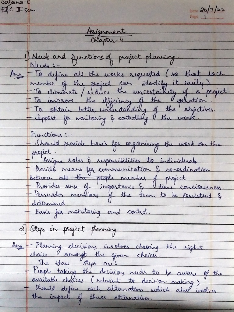 PMS Chapter 4 - Assignments | PDF
