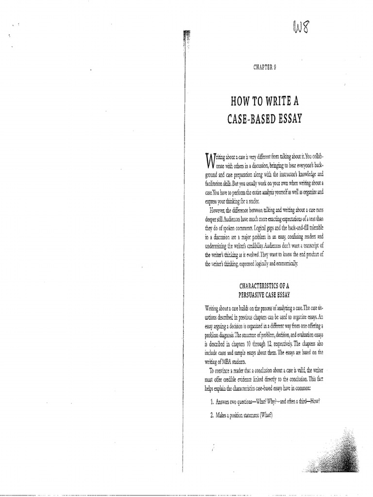 How To Write Case-Based Essay | PDF