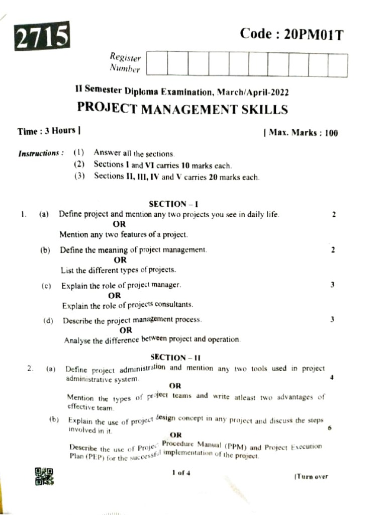 PMS QP April-2022 | PDF | Project Management | Business Process