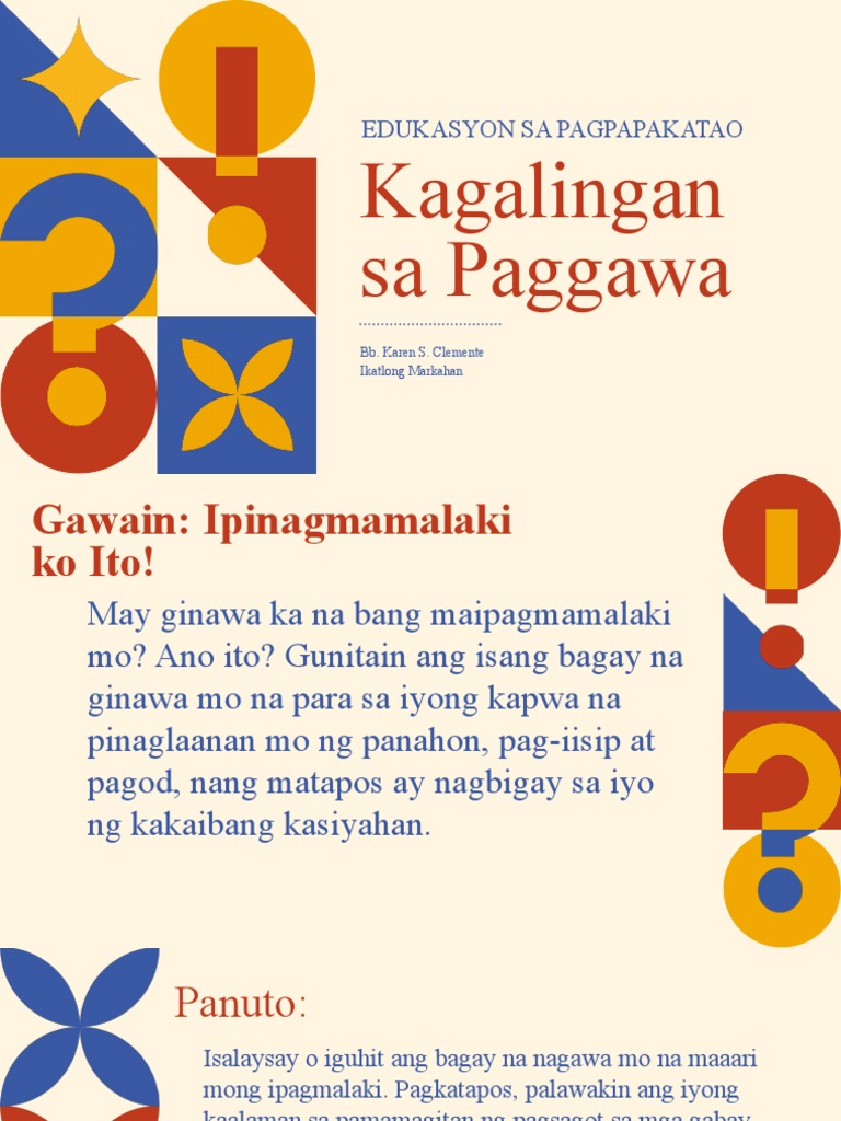 Kagalingan Sa Paggawa | PDF