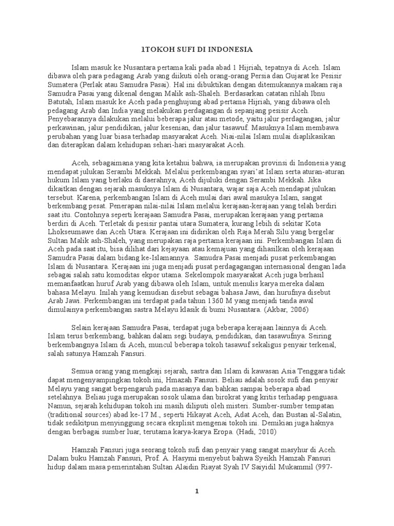Doni Dan Najmudin Tokoh Sufi Di Indonesia | PDF