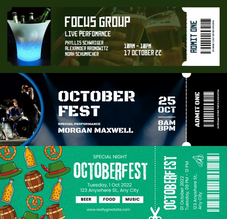 Octoberfest Live Performance Tickets | PDF
