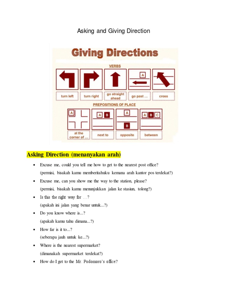 Sign and Direction PDF | PDF