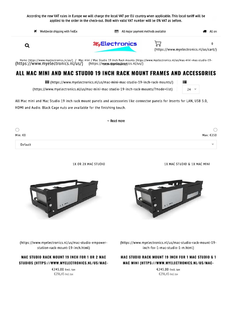 MyElectronics - MacMiniStudio Rack Mounts | PDF