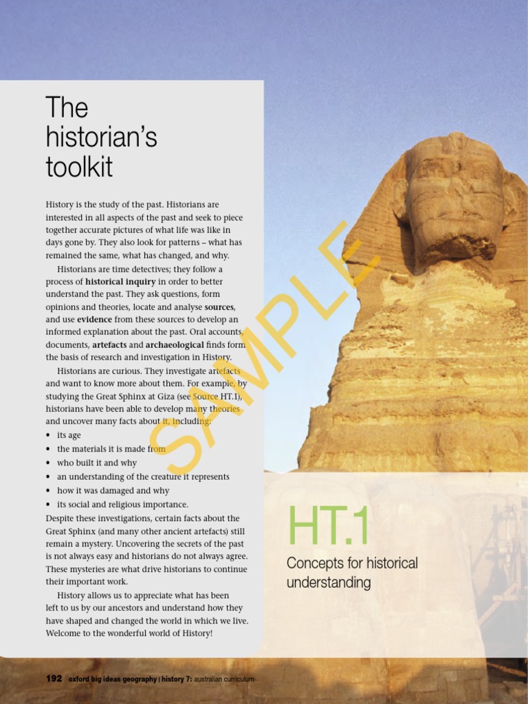 Oxford Big Ideas Geography History 7 Historians Toolkit PDF | PDF ...