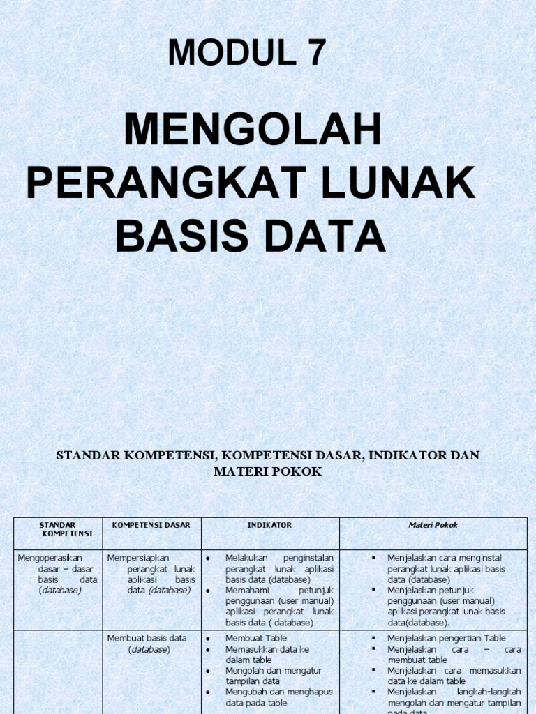 Modul 7 - Basis Data | PDF