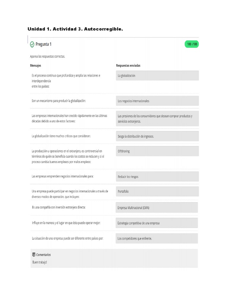 Unidad 1. Actividad 3. Autocorregible. | PDF Unidad 1. Actividad 3. Autocorregible. | PDF