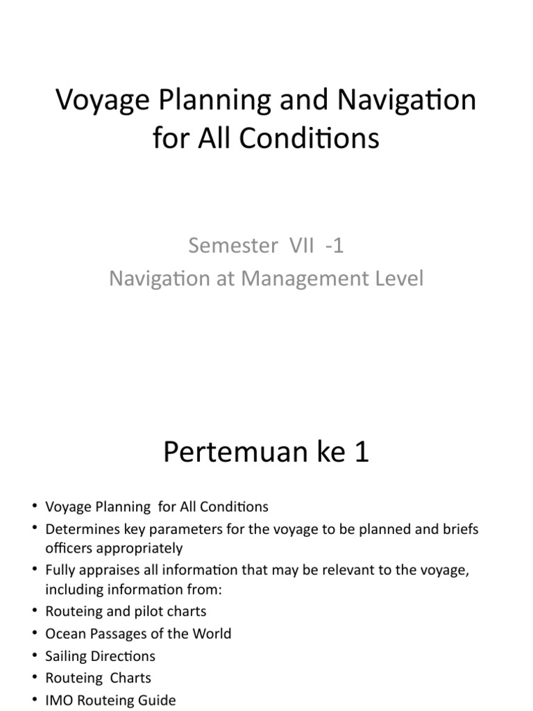 E Learning Voyage Plan S 7-1 | PDF