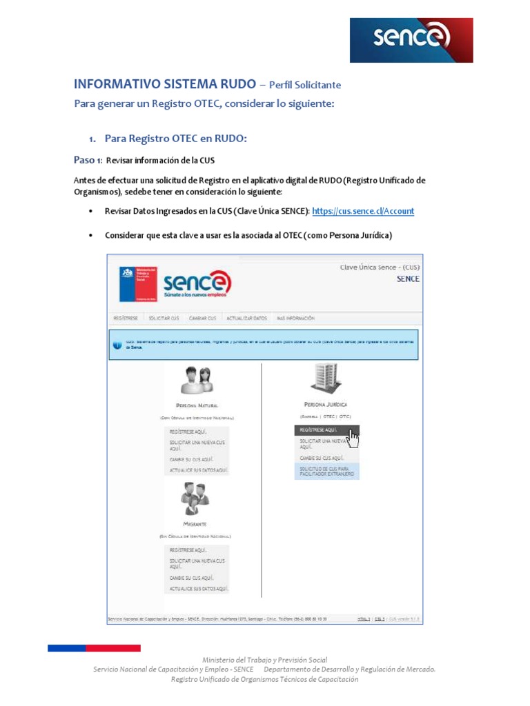 Manual SISTEMA RUDO - Registro OTEC 2022 | PDF | Información