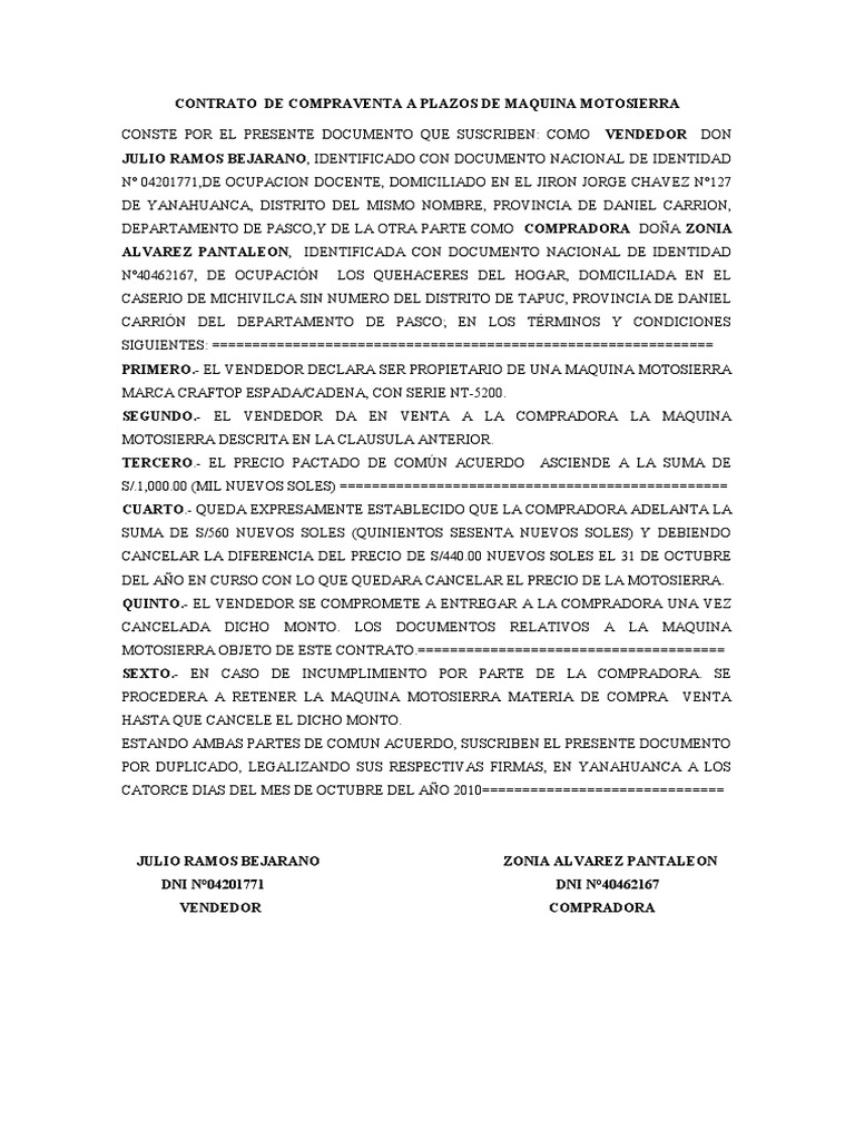 Contrato Compraventa Julio Cesar Ramos | PDF | Justicia | Crimen y violencia