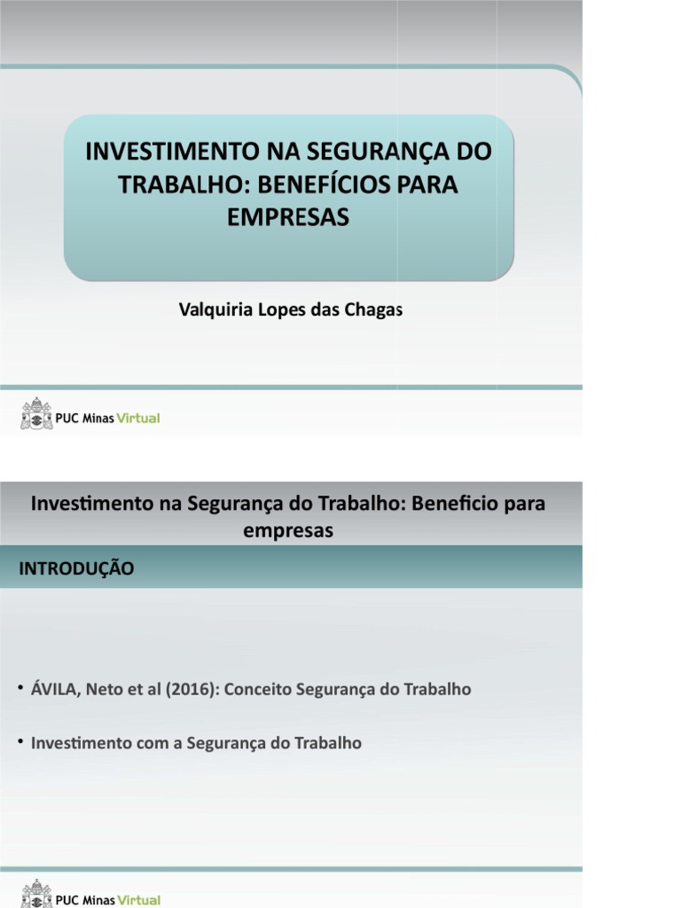 Apresentação TCC - Eng - Seg.Trabalho - Valquiria Lopes | PDF ...