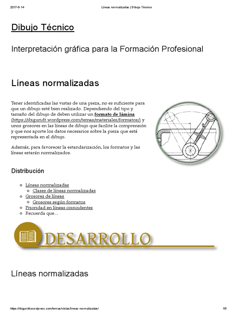Tipos de Líneas Normalizadas en Dibujo Técnico | PDF | Dibujo | Dibujo ...