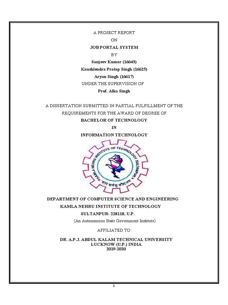 Job Portal Project Report | PDF | Use Case | Recruitment