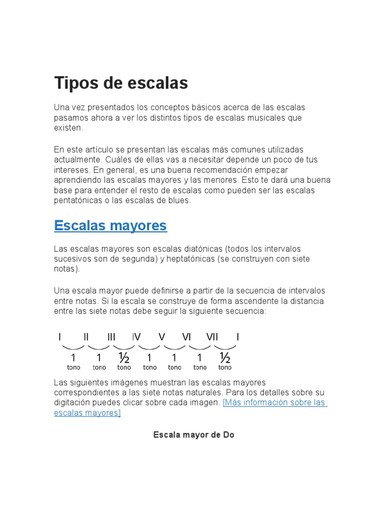 Tipos de Escalas | PDF