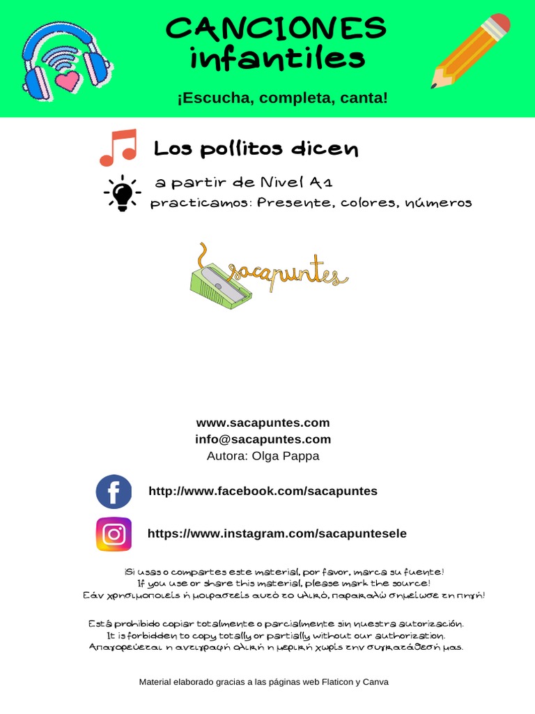 Los Pollitos Dicen | PDF