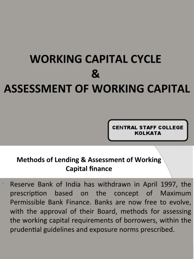 Presentation - Working Capital Cycle | PDF | Working Capital | Equity ...