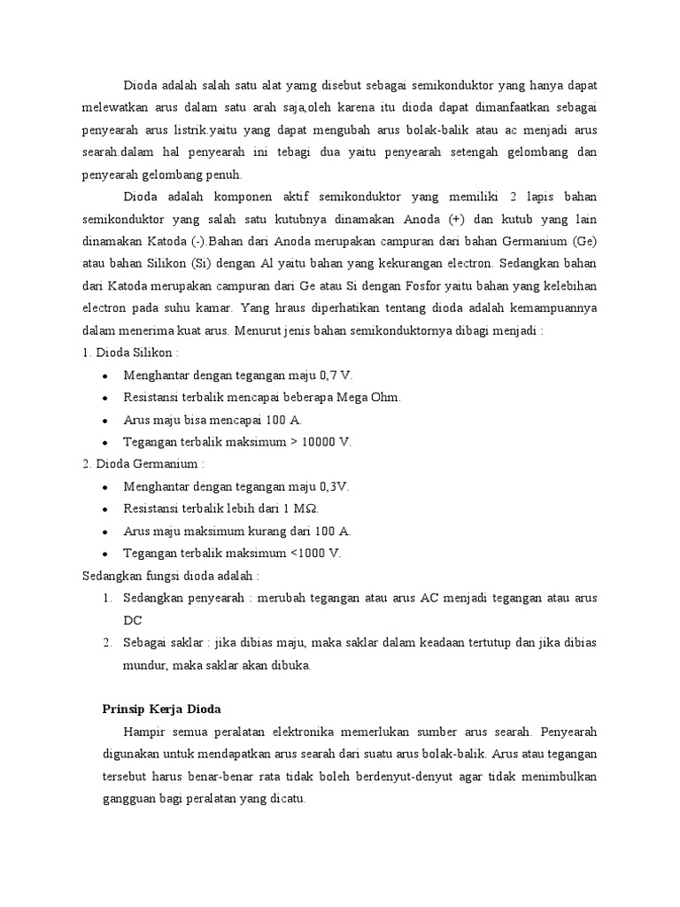 Teori Dioda | PDF