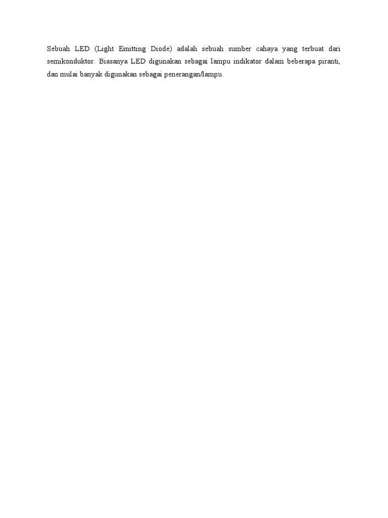 Apa itu LED dan Fungsinya | PDF