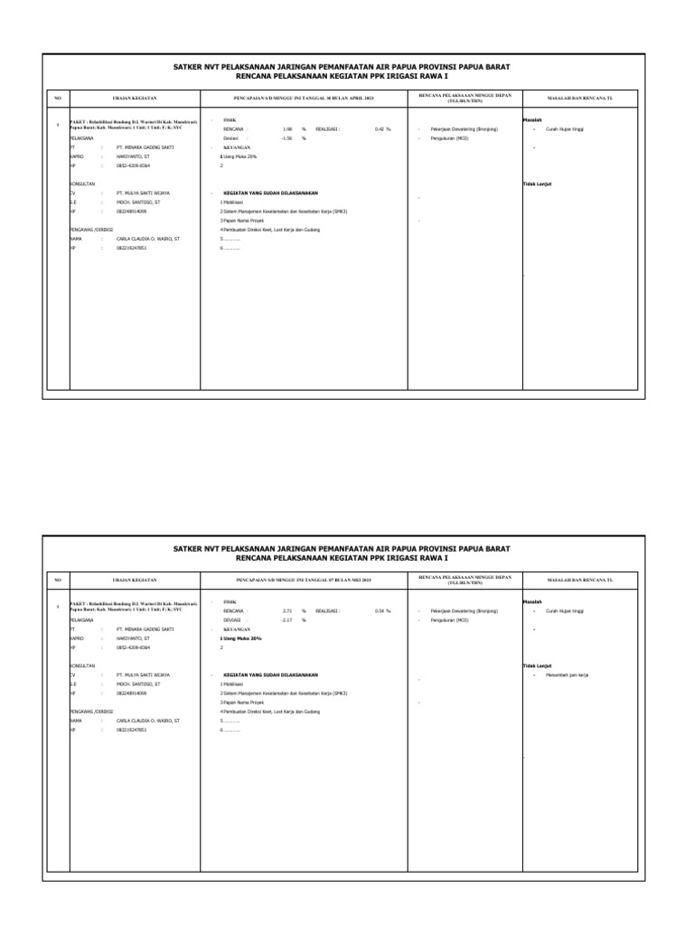 Format Lap. Progress | PDF