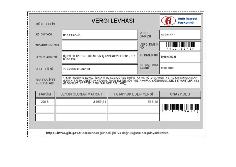 Vergi Levhası 2019 PDF | PDF