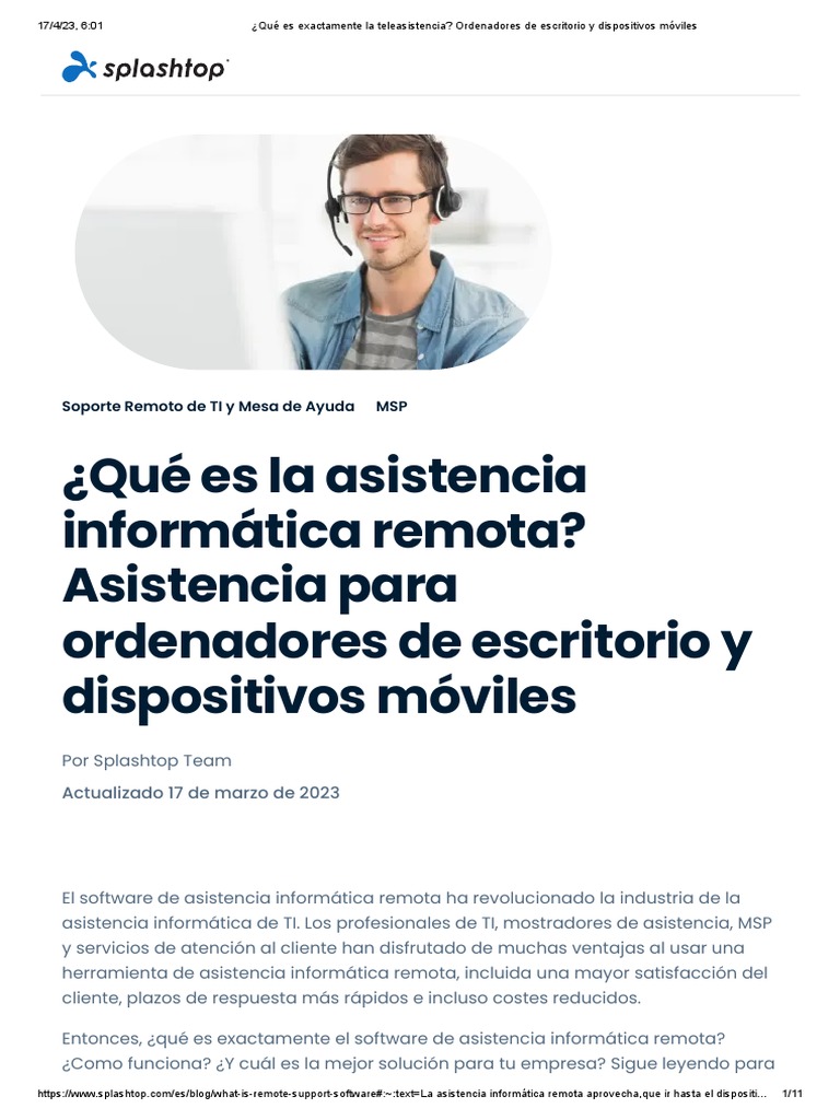 Asistencia Remota PDF | PDF