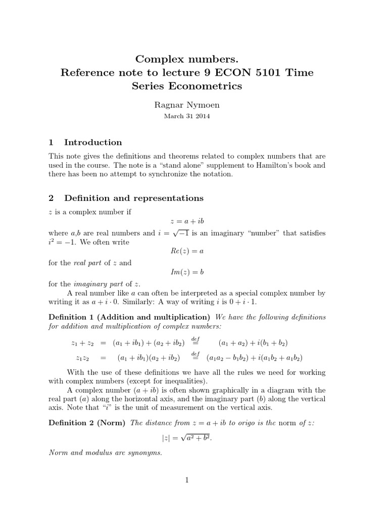 Lncomplex PDF | PDF | Exponential Function | Function (Mathematics)