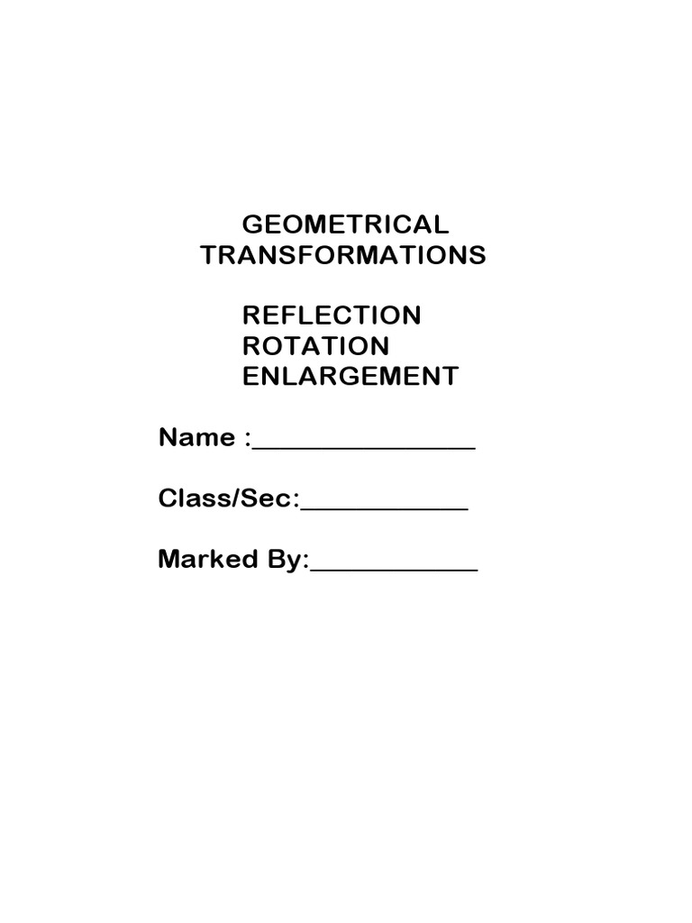 Geometrical Transformations All | PDF | Shape | Rectangle