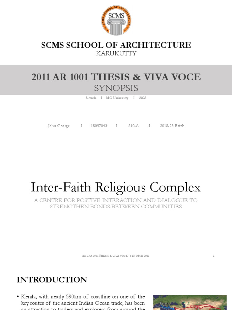 John George - Thesis Synopsis Presentation PDF | PDF