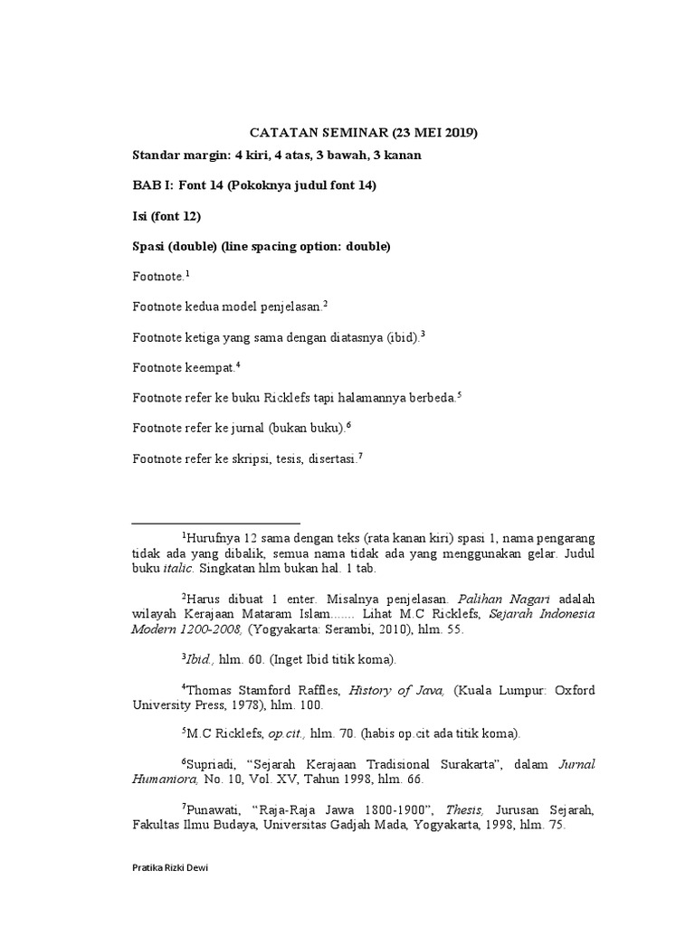 Cara Menulis Sitasi | PDF